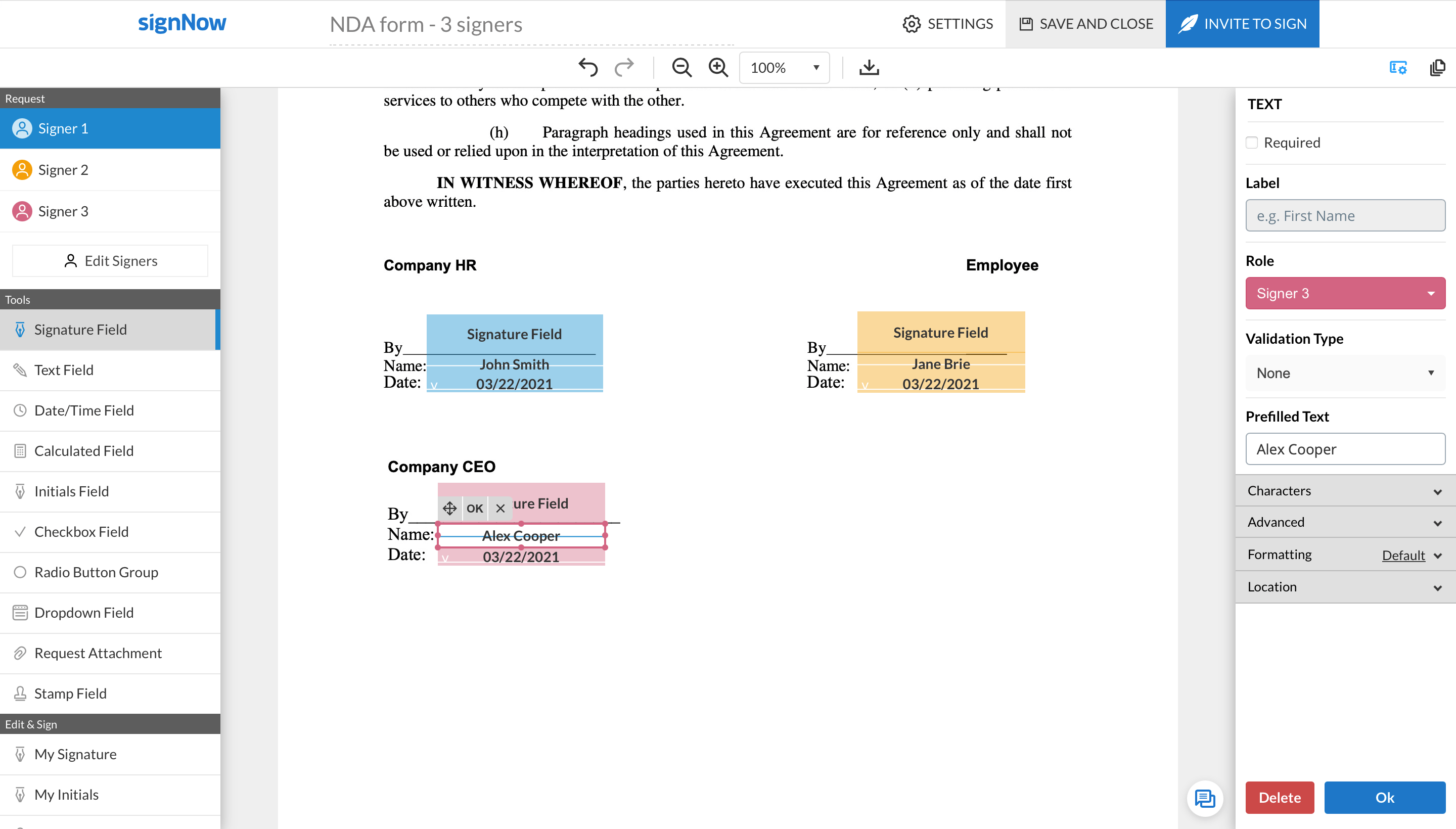 Create Pre Filled Form | airSlate SignNow