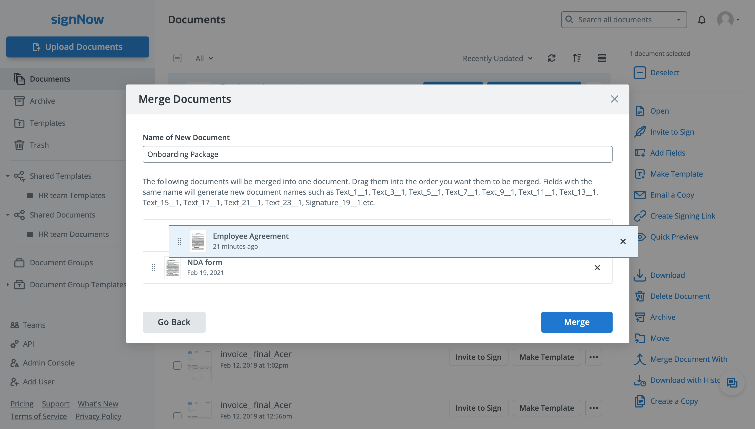 Merge Word Documents into One PDF | airSlate SignNow
