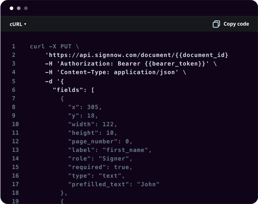Lay zip code in invoice using JS | airSlate SignNow