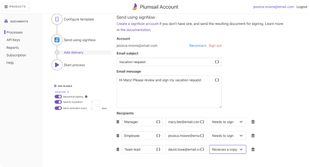 eSignature for Plumsail Documents | signNow