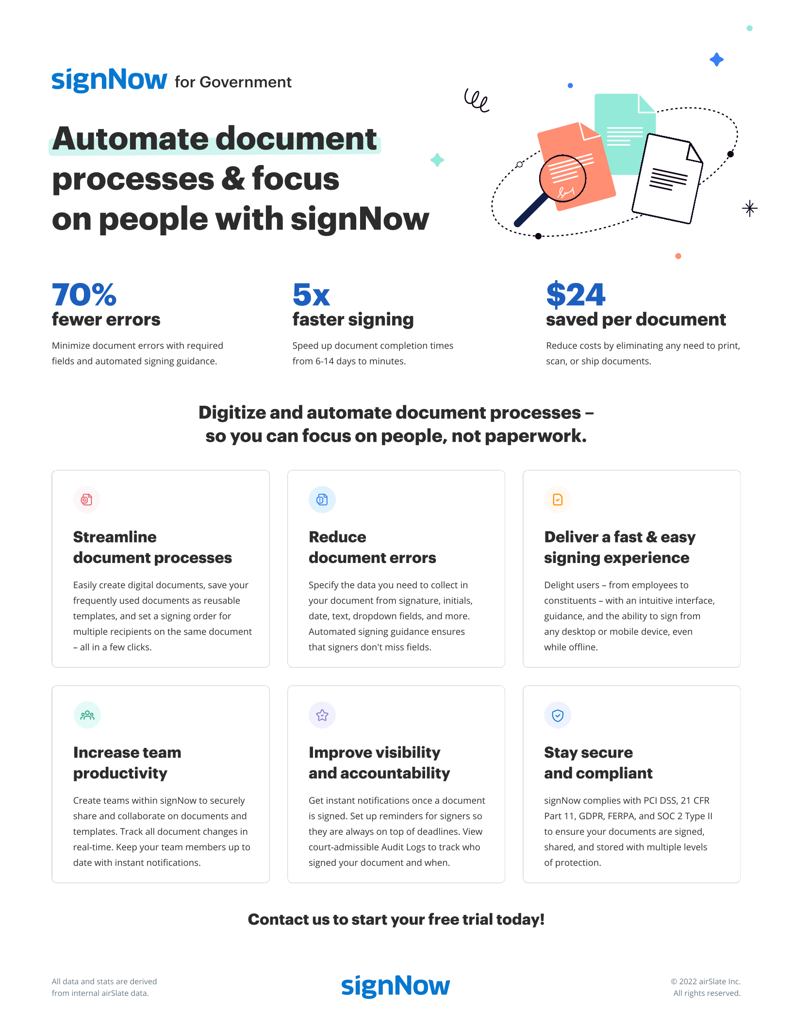 Explore eSignature for Government infographics | signNow