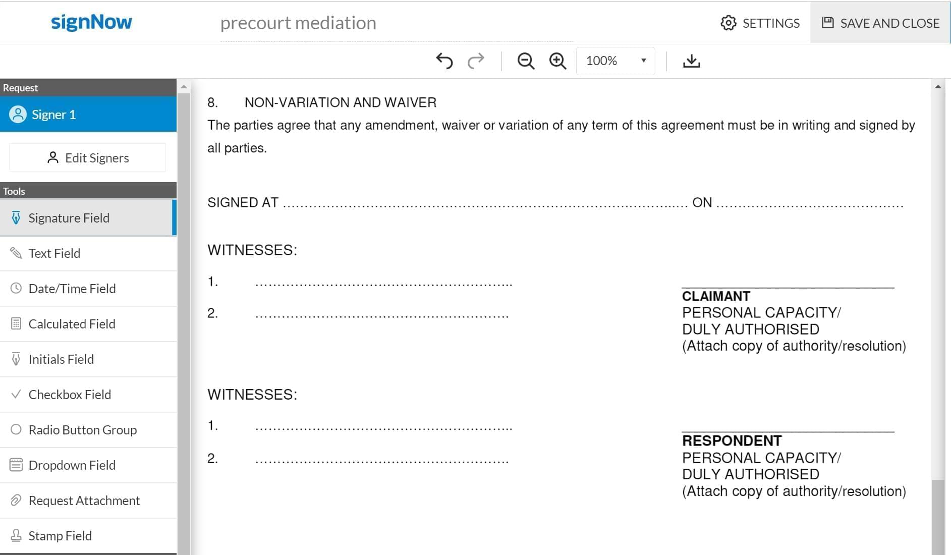 Add Signature PDF SignNow