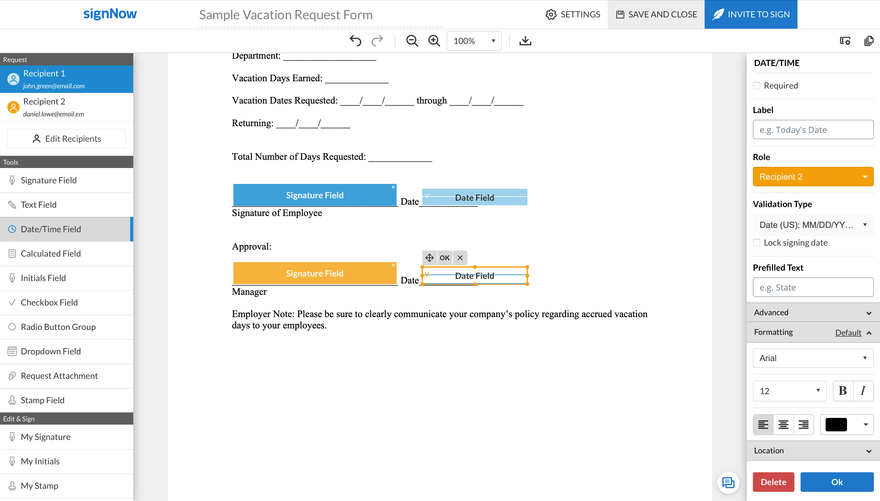Send Document Sign | signNow